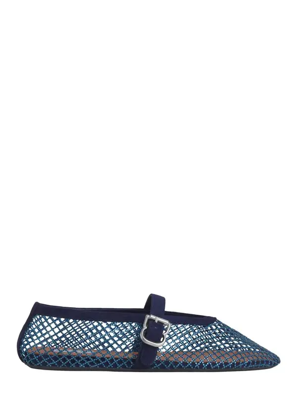 Alaïa Beaded Mesh Ballet Flats - Blue