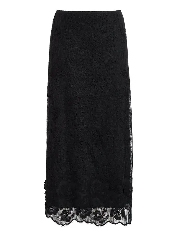Fabiana Filippi Lace Maxi Skirt - Black