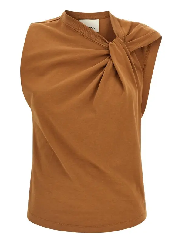 Isabel Marant Étoile Nayda Twisted Crewneck T-shirt - Brown