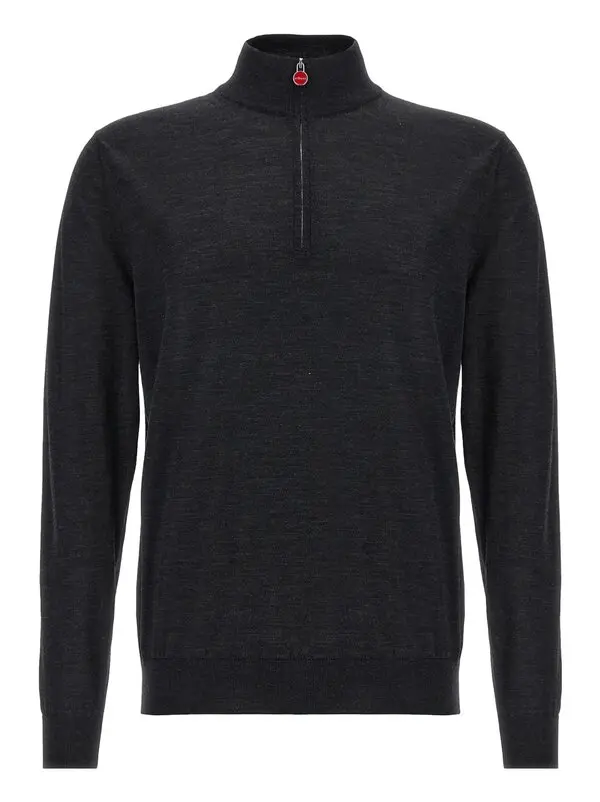 Kiton High Neck Knitted Pullover - Black
