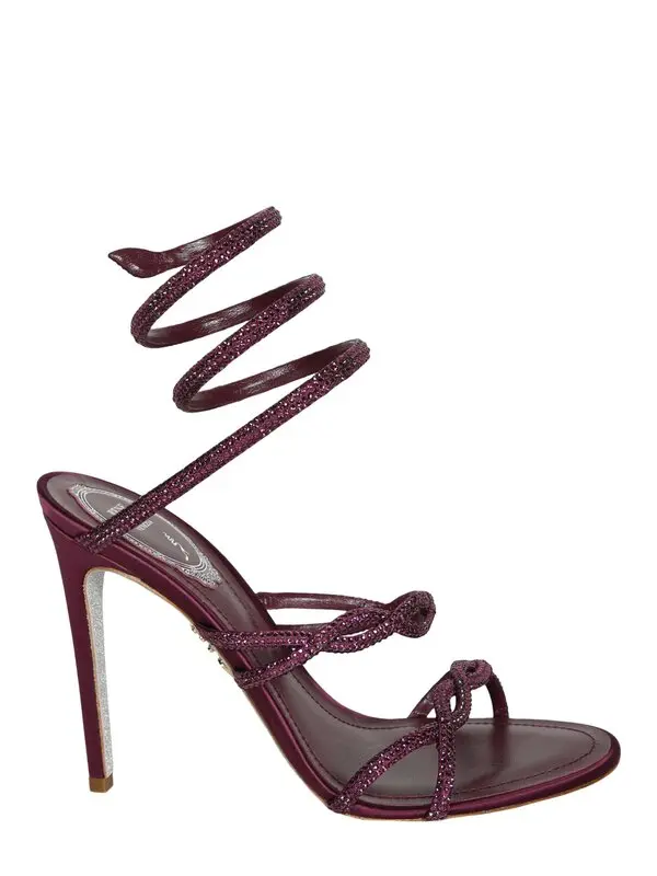 Rene Caovilla Embellished Stiletto Heeled Sandals - Amethyst