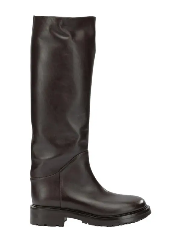 STRATEGIA Round-toe Tall Boots - Brown