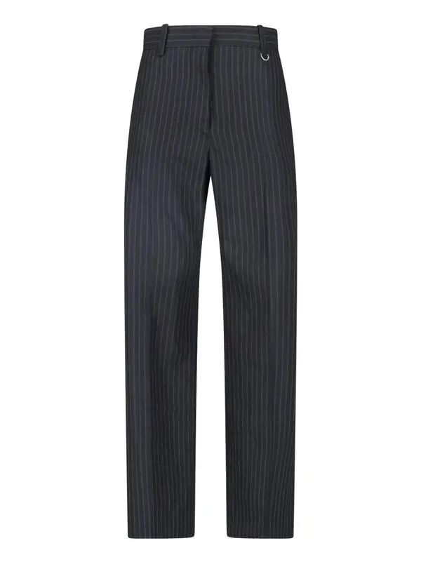 Isabel Marant Étoile Tailored Pinstripe Straight-leg Trousers - Black