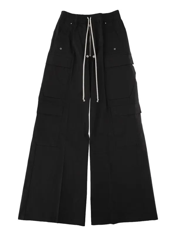Rick Owens Wide-leg Silk Cargo Pants - Black