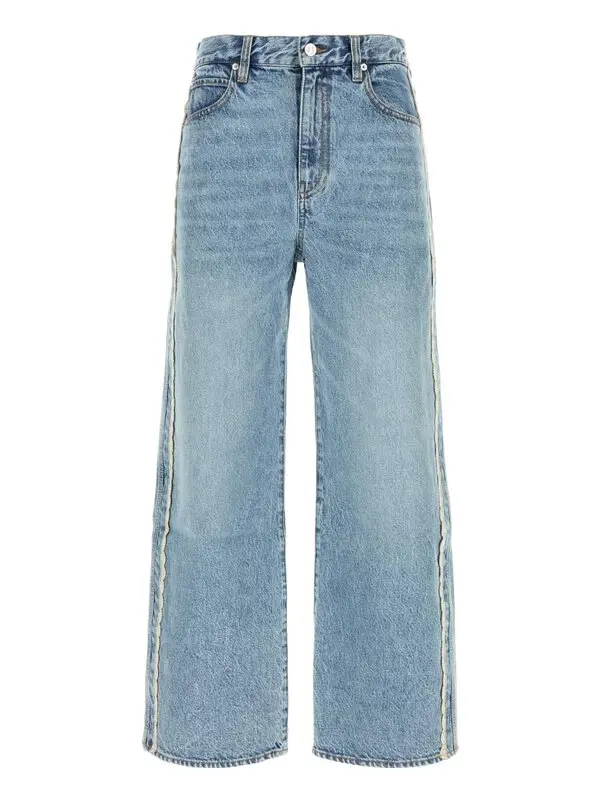 FRAME Crochet Detail Denim Jeans - Blue