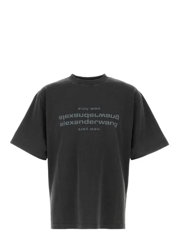 Alexander Wang Oversized Cotton Graphic T-shirt - Black