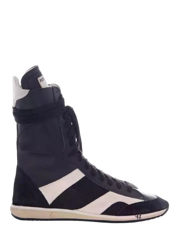 Patrizia Pepe Panelled High-top Sneakers - Black