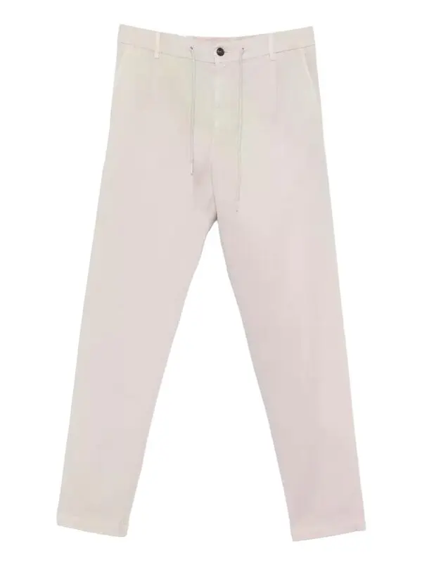 Eleventy Drawstring Waistband Tapered Trousers - Grey