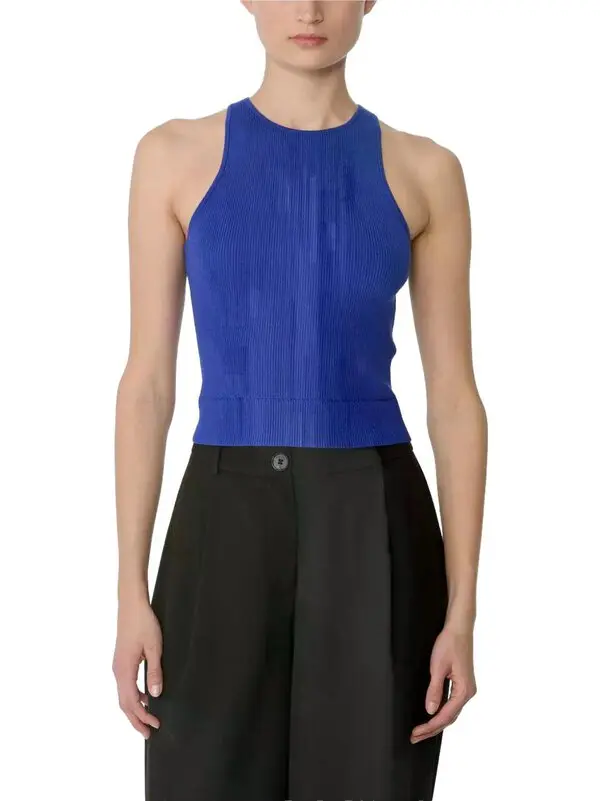 TOCCIN Avery Ribbed Knit Tank Top - Blue