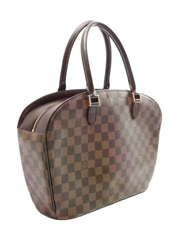 LOUIS VUITTON 2004 Saria Damier Ebene Tote Bag - Brown
