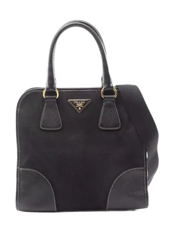 Prada Saffiano Leather Tote Bag - Black