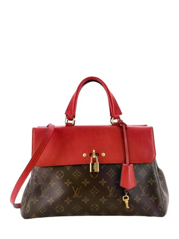 LOUIS VUITTON Venus Monogram Canvas And Leather Satchel - Red