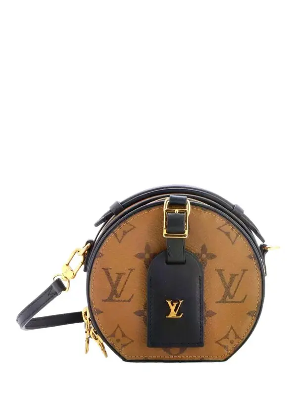LOUIS VUITTON Reverse Monogram Canvas Mini Boite Chapeau Crossbody Bag - Brown