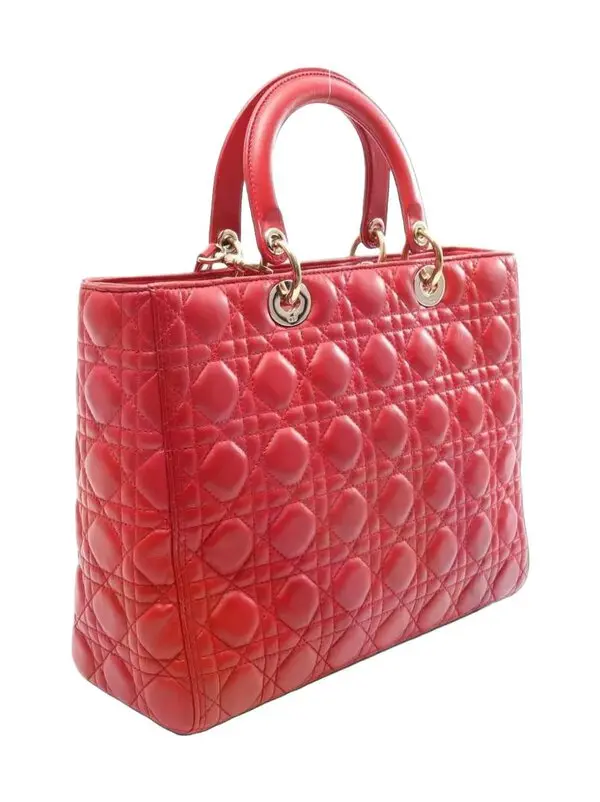 Dior 2000s Large Lady Tote Bag - Red