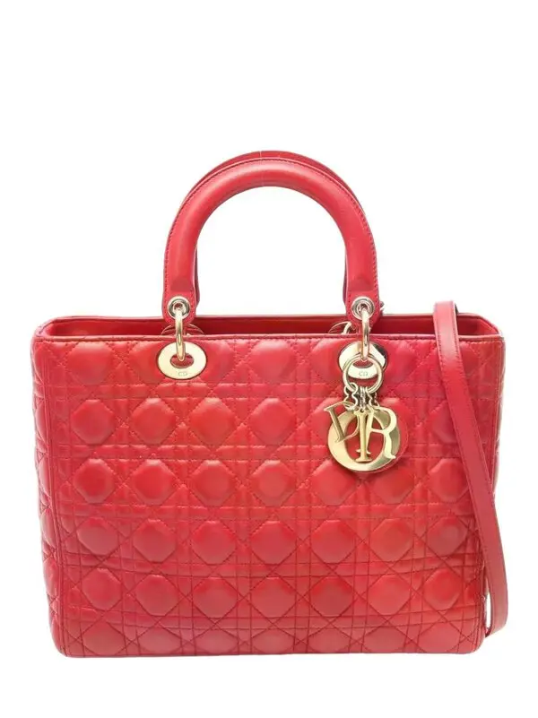 Dior 2000s Large Lady Tote Bag - Red