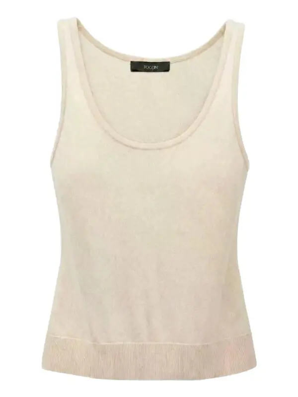 TOCCIN Lani Scoop-neck Tank Top - Neutrals