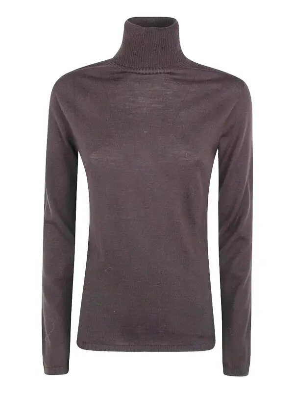 D.exterior Roll-neck Wool Knit - Brown