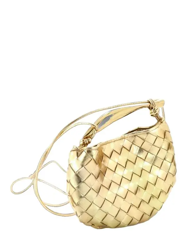Bottega Veneta Intrecciato Nappa Mini Satchel - Gold