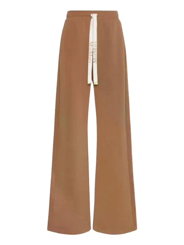 Max Mara Logo Drawstring Wide-leg Track Pants - Brown