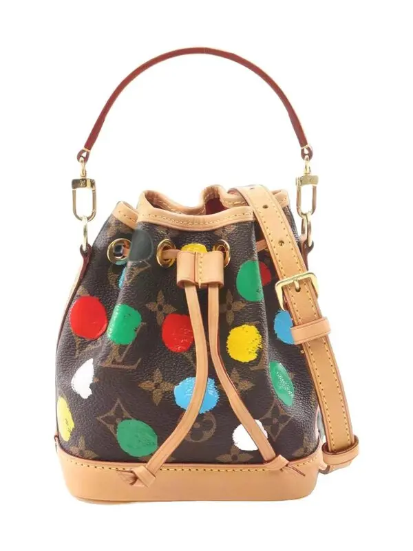 LOUIS VUITTON Monogram Canvas Painted Dot Nano Noé Bucket Bag - Brown