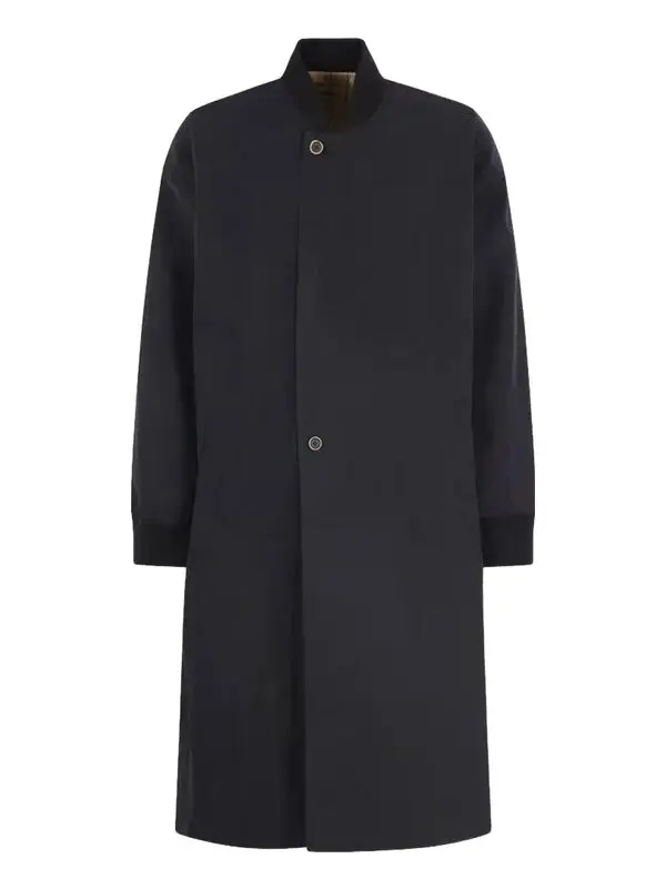 UMA WANG Oversized Bomber-collar Coat - Blue