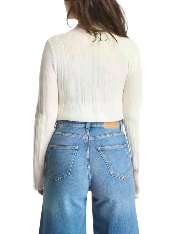 SAMSOE SAMSOE High-waisted Faded Wash Denim Shorts - Blue