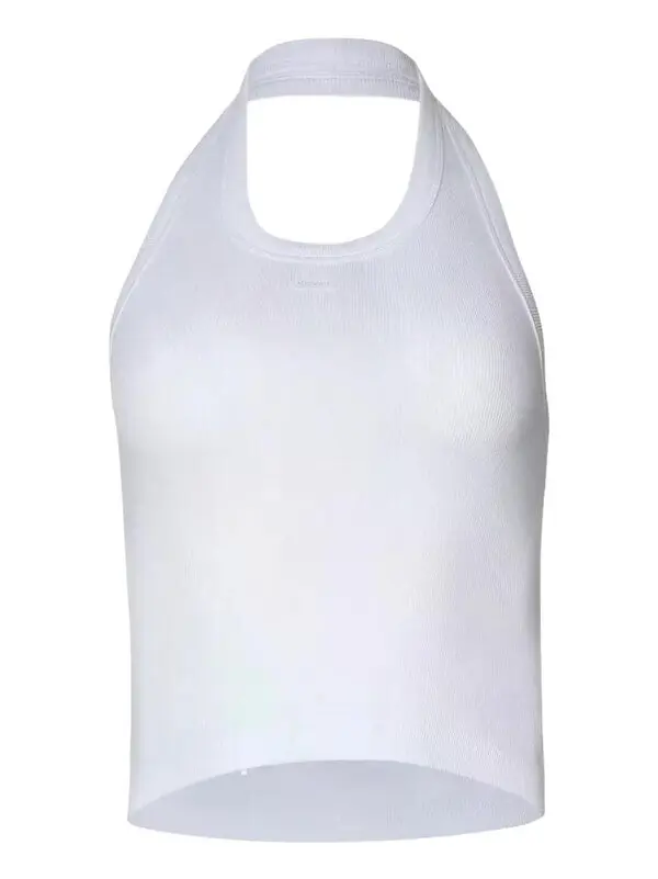 Vetements Ribbed Halterneck Tank Top - White