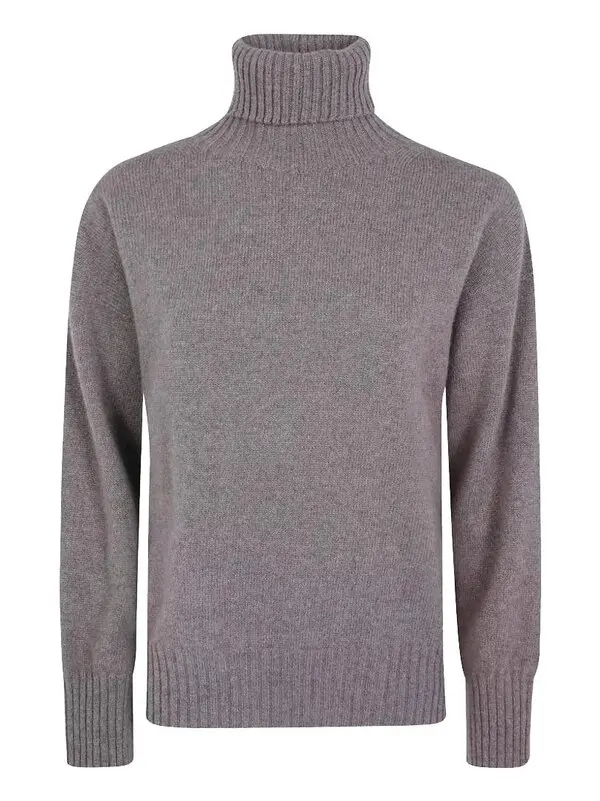 D.exterior Roll Neck Cashmere Sweater - Brown