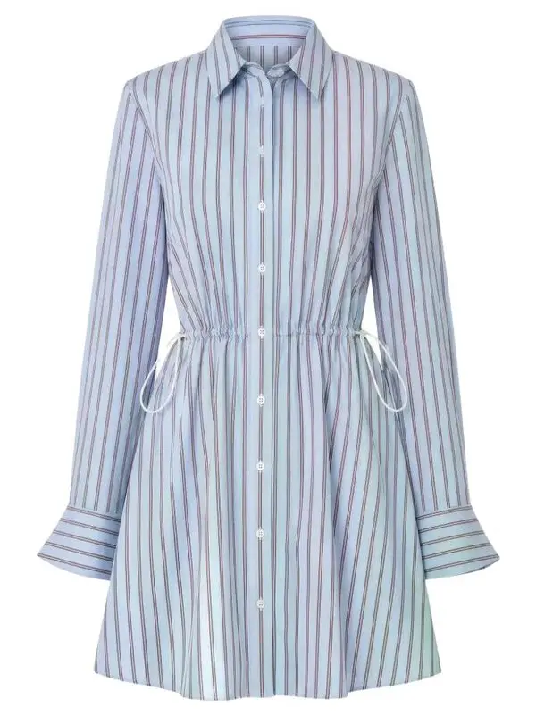 TOCCIN Kirby Striped Shirt Mini Dress - Blue