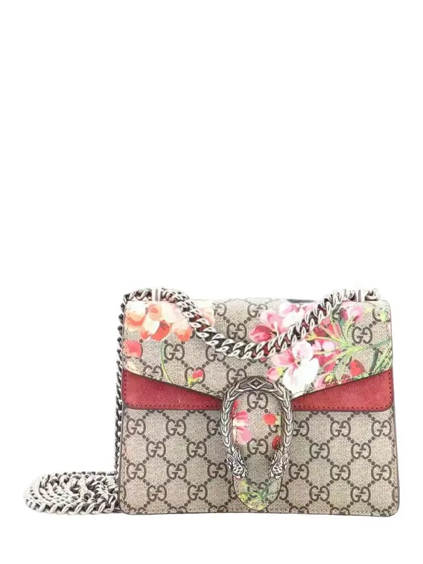 Gucci Dionysus Bag Blooms Print Gg Coated Canvas Mini Shoulder Bag - Brown