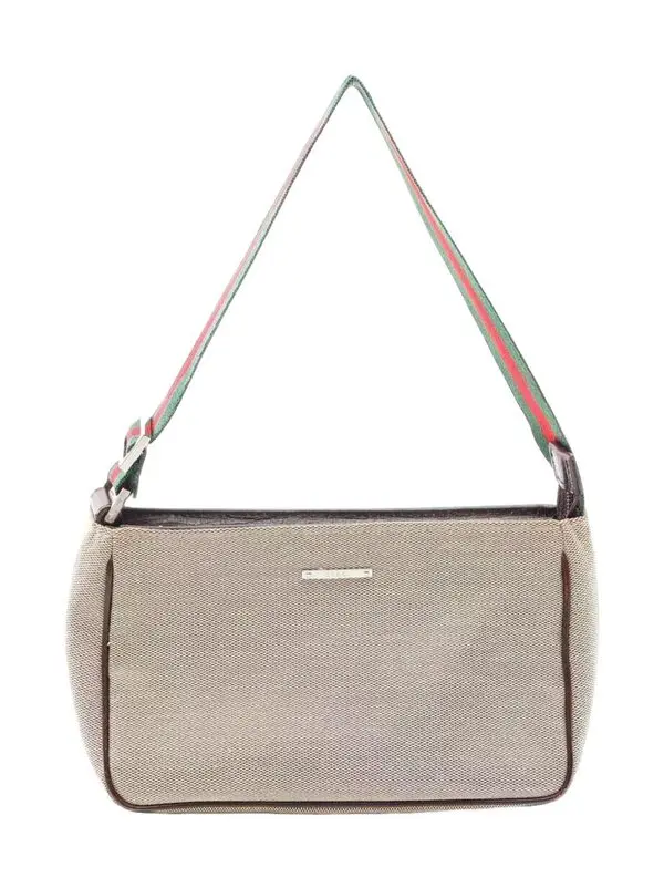 Gucci 2000s Sherry Line Logo-plaque Shoulder Bag - Neutrals