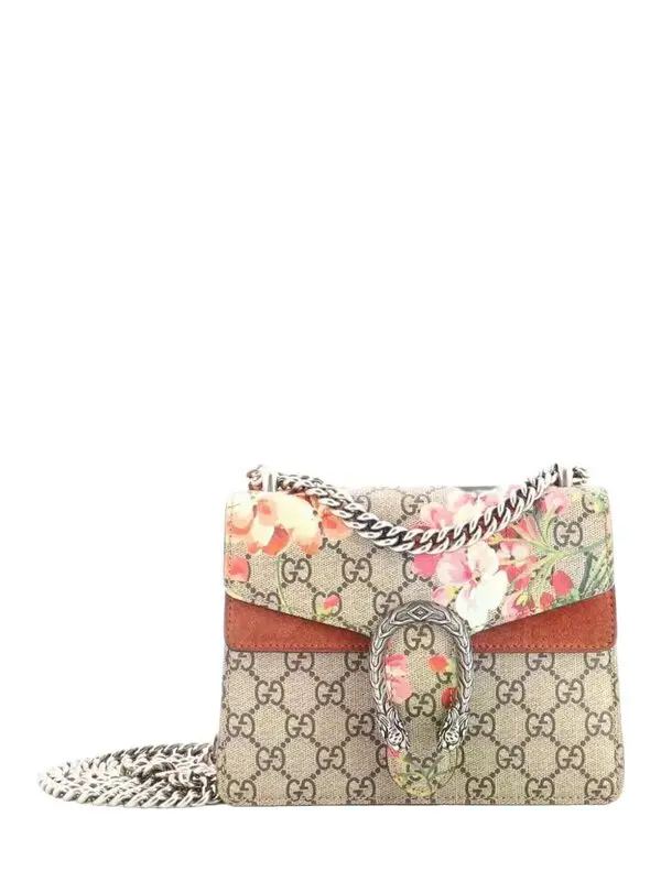 Gucci Dionysus Blooms Print Gg Coated Canvas Mini Shoulder Bag - Brown