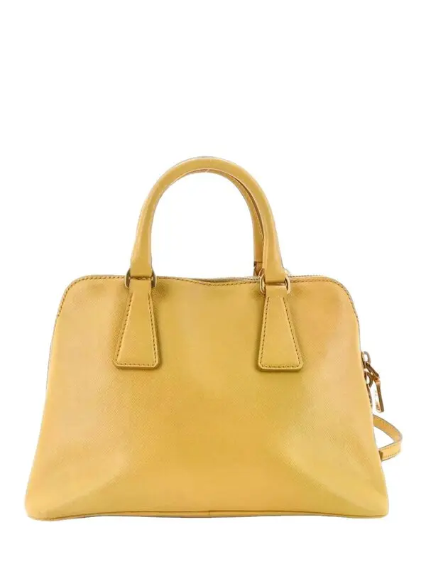 Prada Promenade Bag Saffiano Leather Small Satchel - Yellow