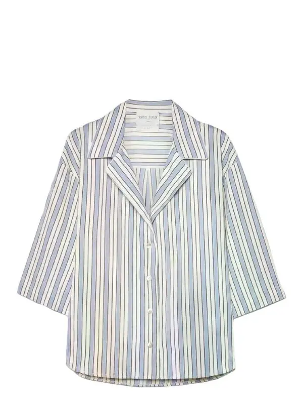 FORTE_FORTE Striped Shirt - White