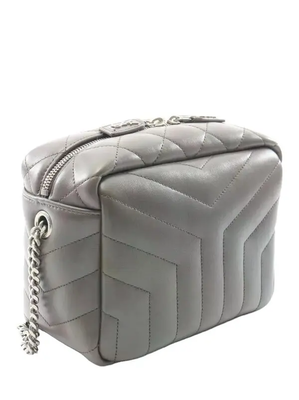 Saint Laurent 2010s Small Loulou Quilted Cross Body Bag - Grey