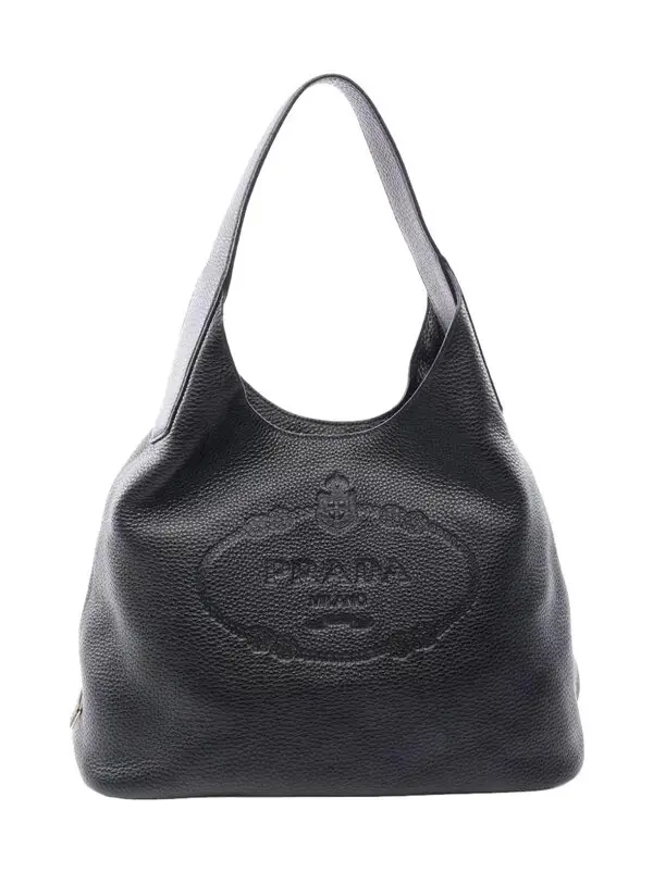 Prada Leather Tote Bag - Black