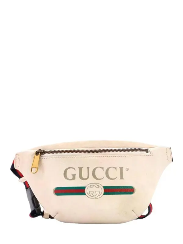 Gucci Leather Belt Bag - White