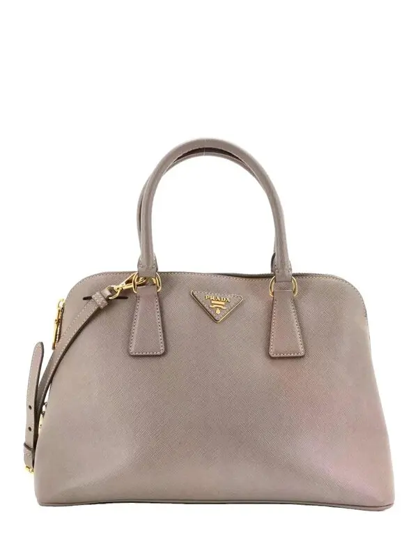 Prada Saffiano Leather Medium Satchel - Neutrals