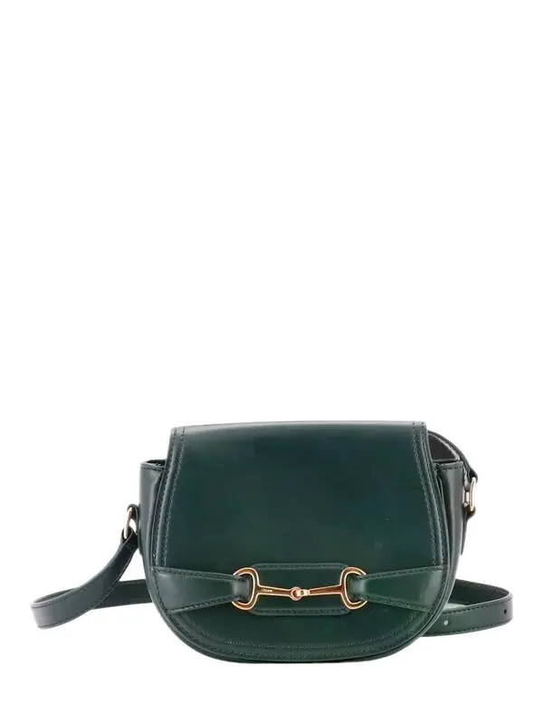 Celine Crecy Flap Bag Leather Small Cross Body Bag - Green