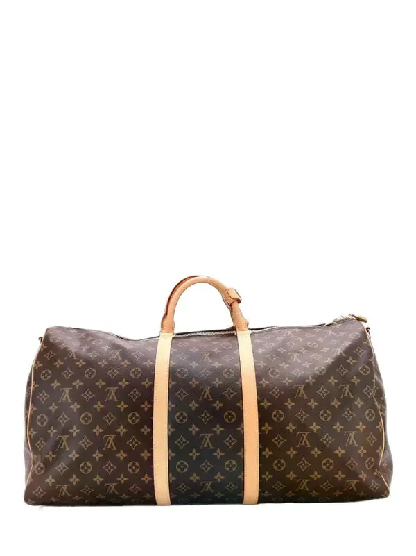 LOUIS VUITTON Keepall Bandouliere Monogram Canvas Travel Bag - Brown