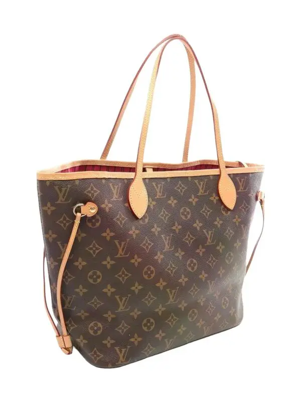LOUIS VUITTON Neverfull Mm Monogram Leather-trim Tote Bag - Brown