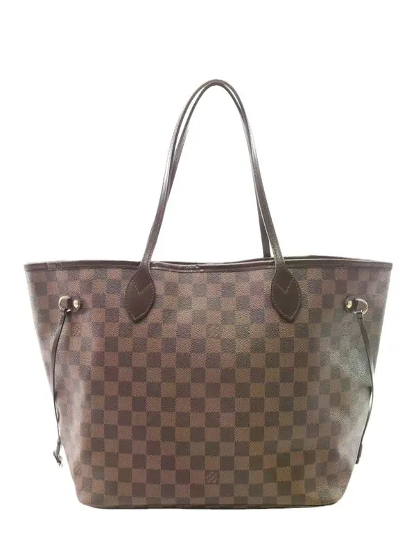 LOUIS VUITTON Damier Ebène Canvas Neverfull Tote Bag - Brown