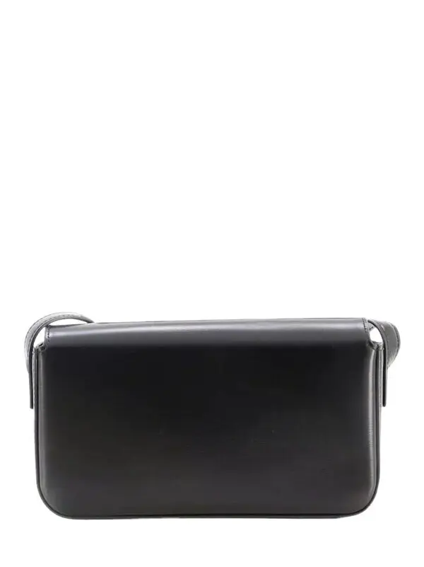 Celine Triomphe East-west Smooth Calfskin Shoulder Bag - Black