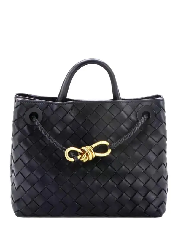 Bottega Veneta Intrecciato Nappa Andiamo Satchel - Black