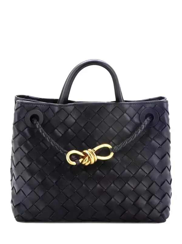 Bottega Veneta Intrecciato Nappa Andiamo Satchel - Black