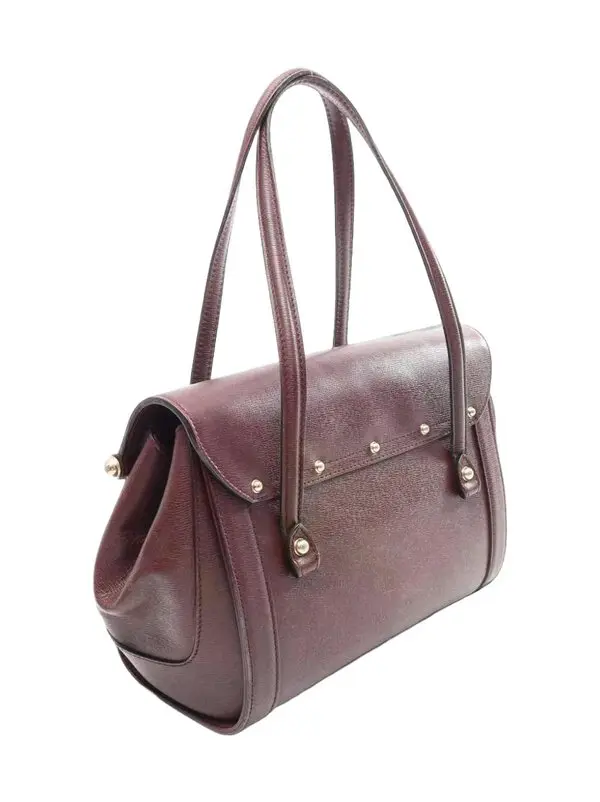 Gucci 2000s Bamboo Handle Shoulder Bag - Red