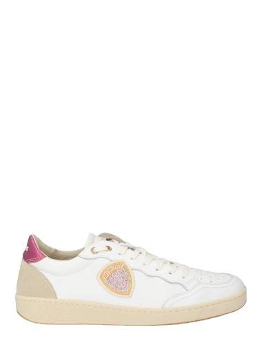 BLAUER. Leather Low-top Sneakers - White