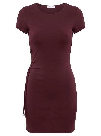 Patrizia Pepe Mini Dress In Ribbed Viscose - Red