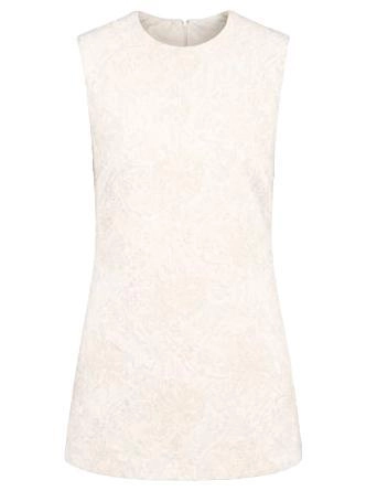 SEMICOUTURE Sleeveless Crewneck Mini Dress - White