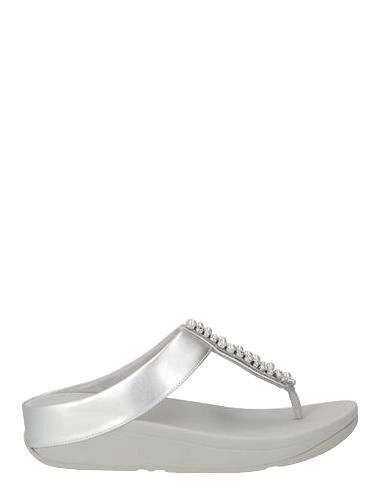 Fitflop Thong Sandals With Embellishments - Silver